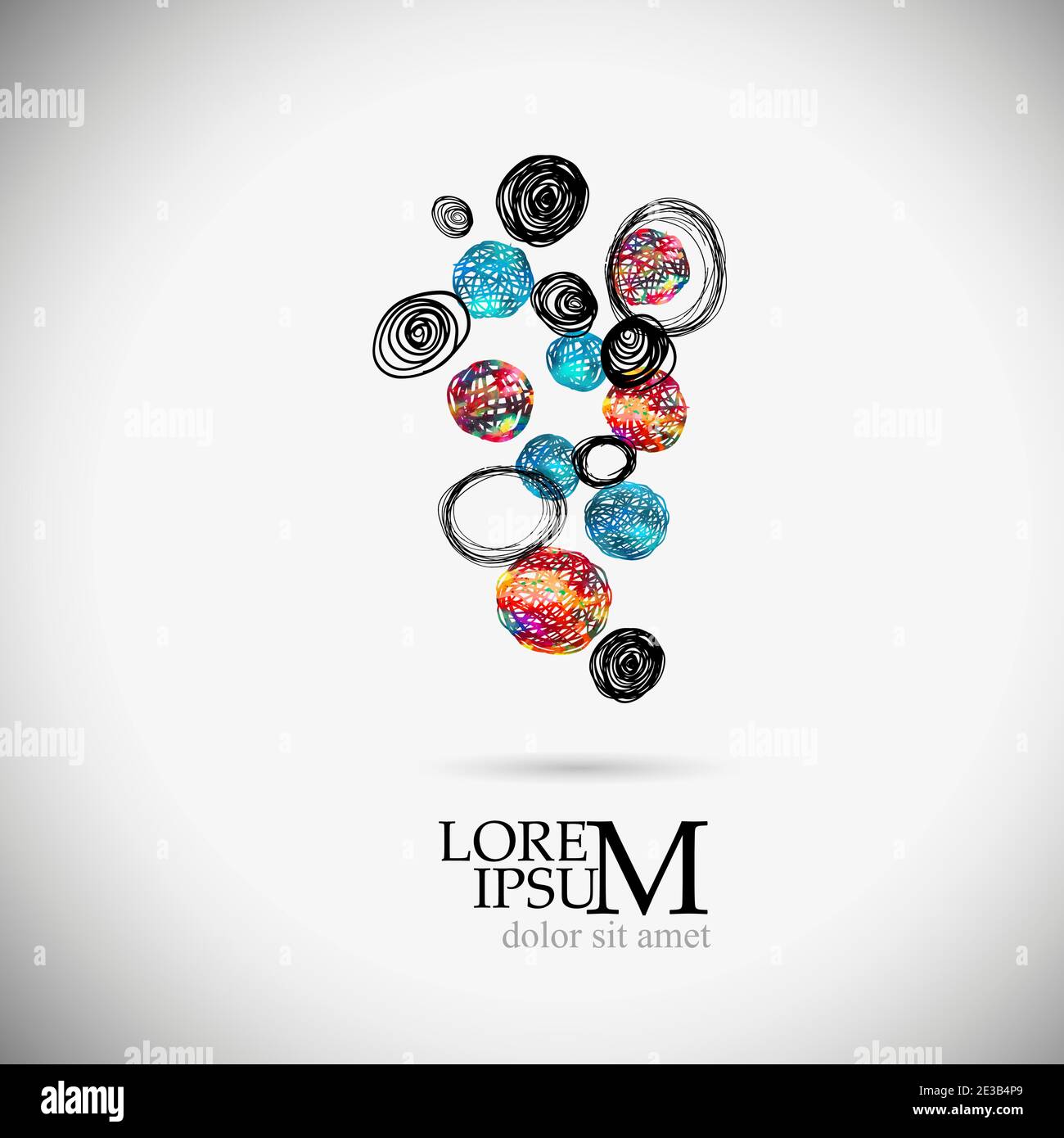 A Multicolored balls of lines. Vector illustration Stock Vector Image ...