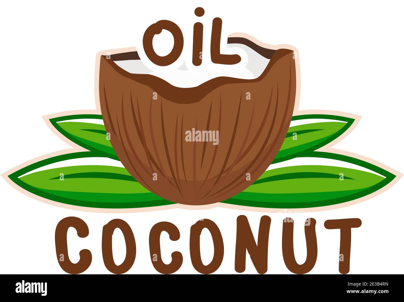 Coconut oil label Cut Out Stock Images & Pictures - Alamy