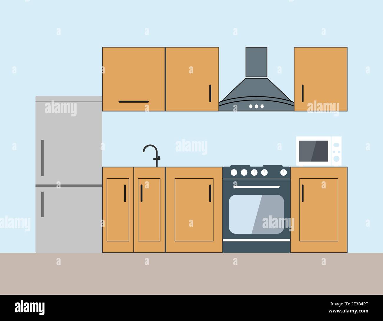 Pretty kitchen Stock Vector Images - Alamy