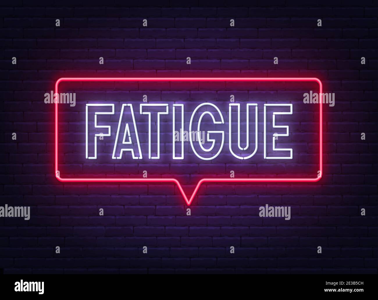 Fatigue neon sign on brick wall background Stock Vector Image & Art - Alamy