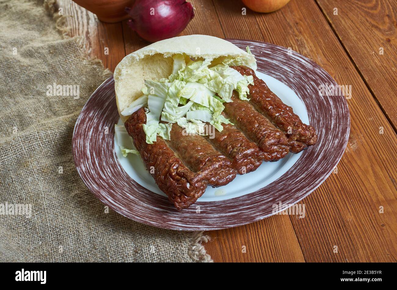 Banjalucki cevapi made just with ground beef, salt, and pepper Stock ...