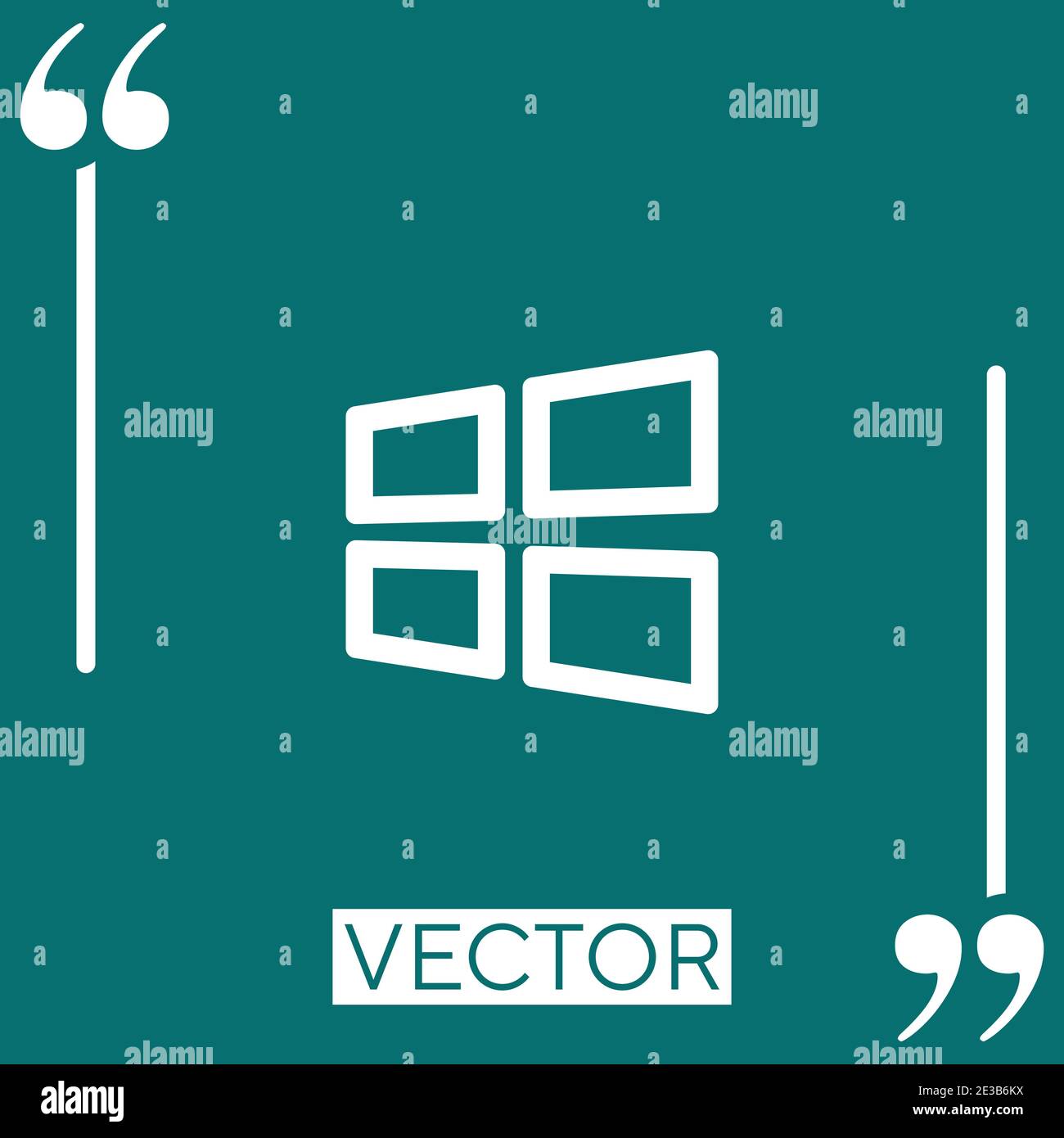 window in perspective Linear icon. Editable stroke line Stock Vector ...