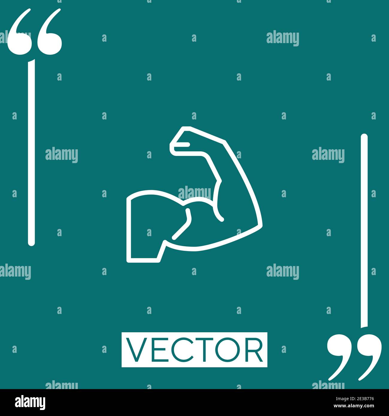 strong vector icon Linear icon. Editable stroke line Stock Vector Image ...