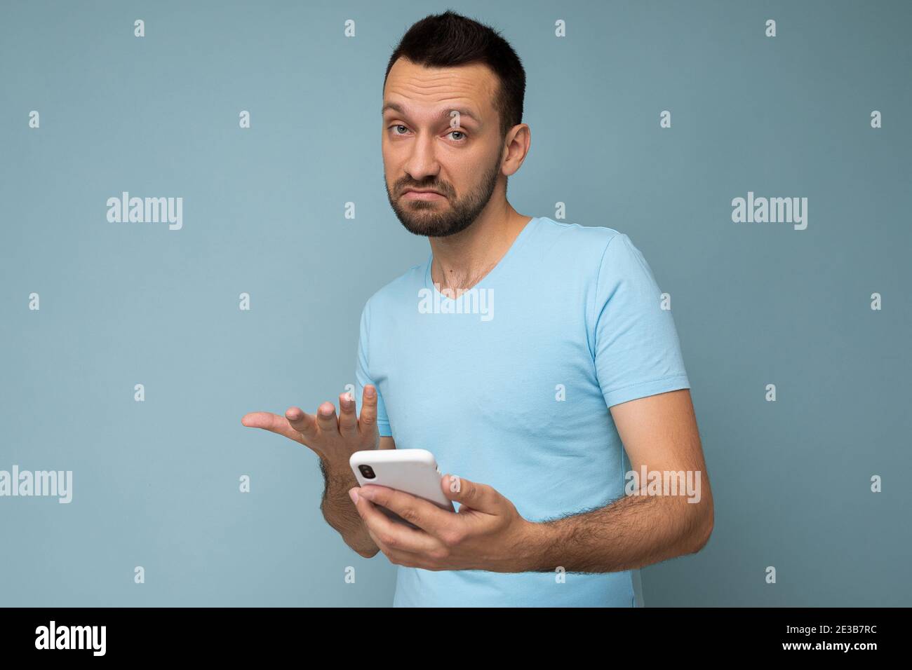 Beard young man thinking writing hi-res stock photography and images ...