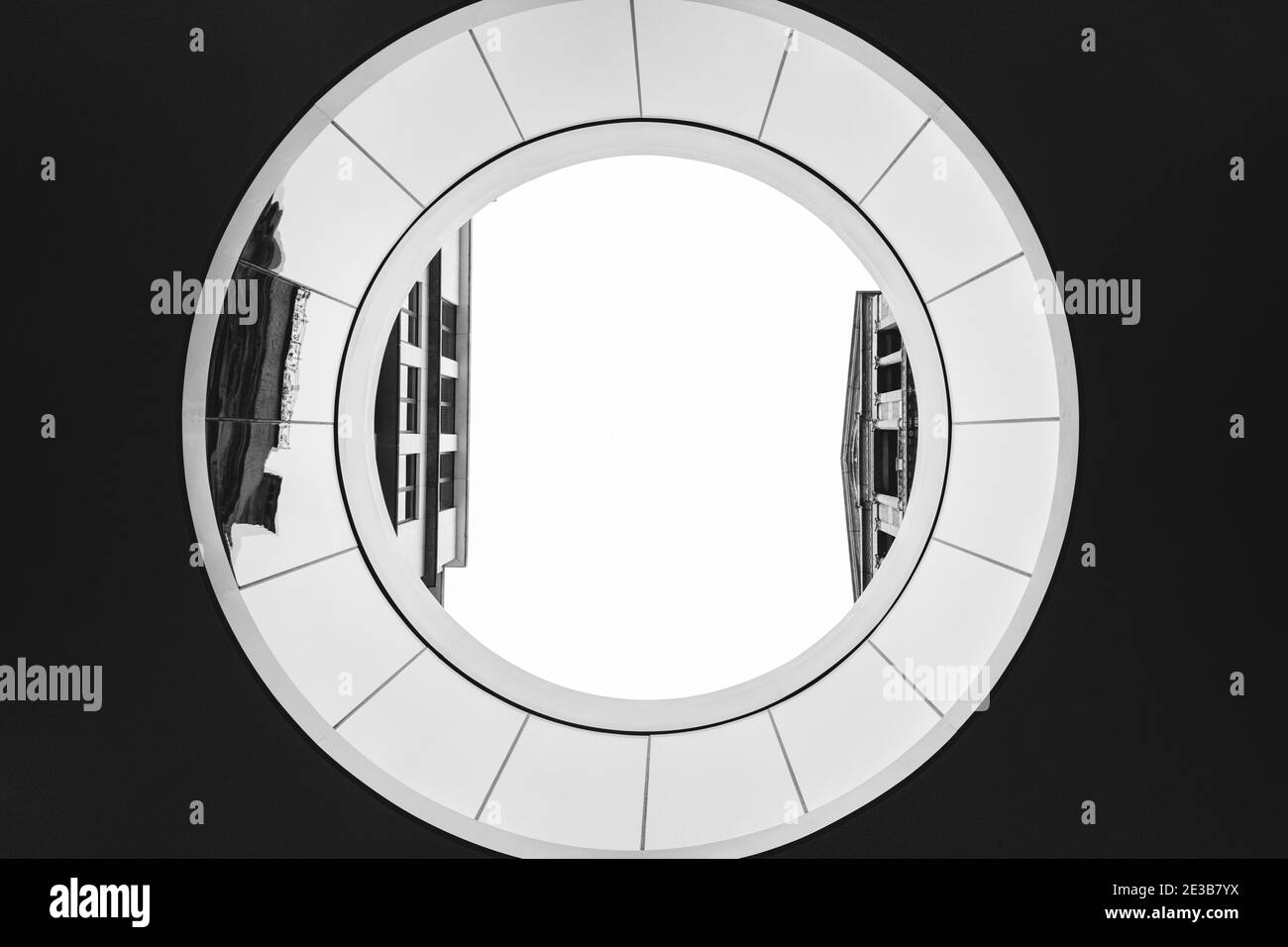 BRUSSELS, BELGIUM - Jan 16, 2021: The Passerelle Tondo bridge in the ...
