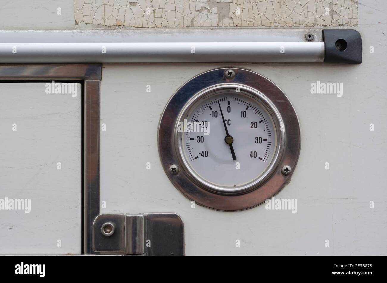 Commercial and special vehicles concept, refrigerated truck. Close-up ...