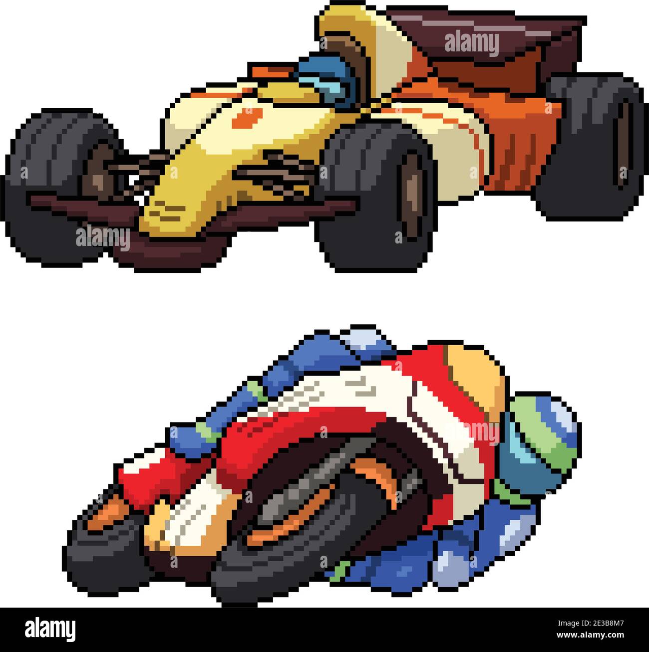 Car pixel art Cut Out Stock Images & Pictures - Alamy
