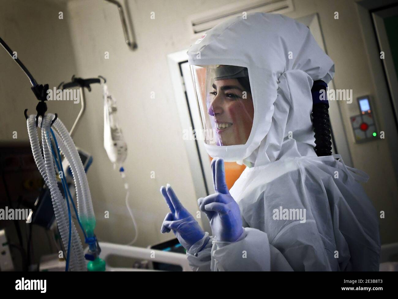 Rome, Italy. 17th Jan, 2021. Rome, Spallanzani Intensive Care Hospital ...