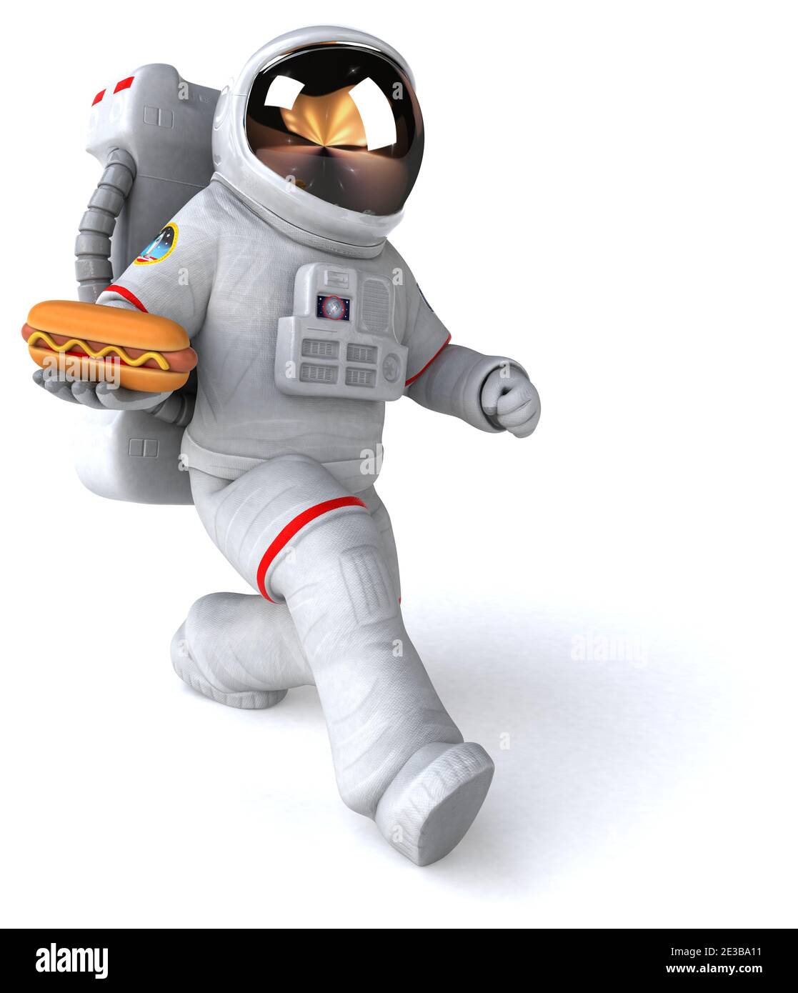 Fun astronaut - 3D Illustration Stock Photo - Alamy