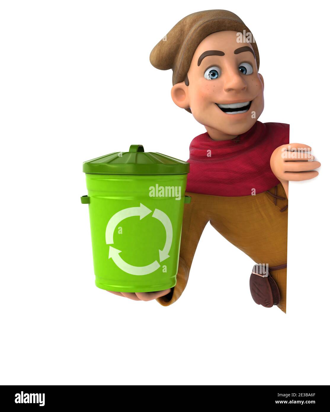 3D Illustration of a medieval historical character Stock Photo - Alamy