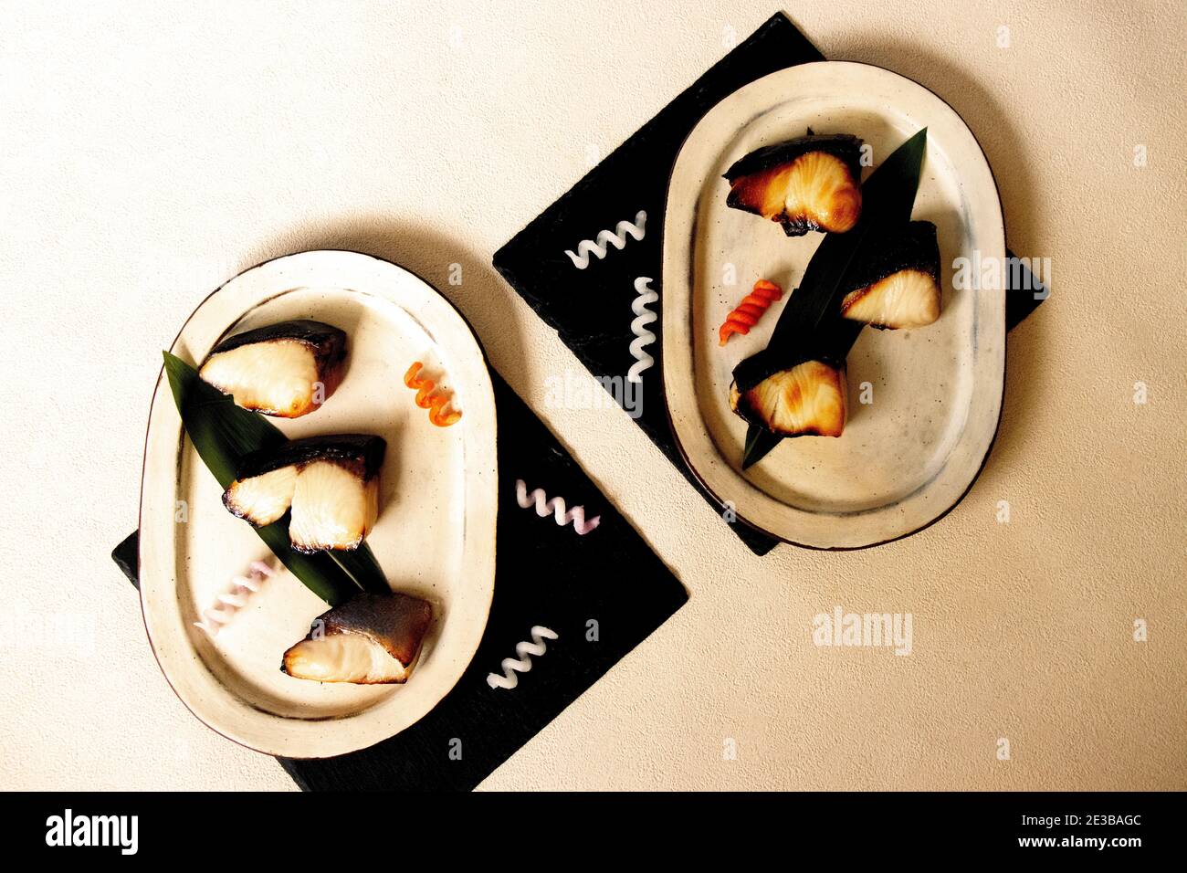 Baked Yellowtail preserved in Miso, Japanese Food Stock Photo - Alamy