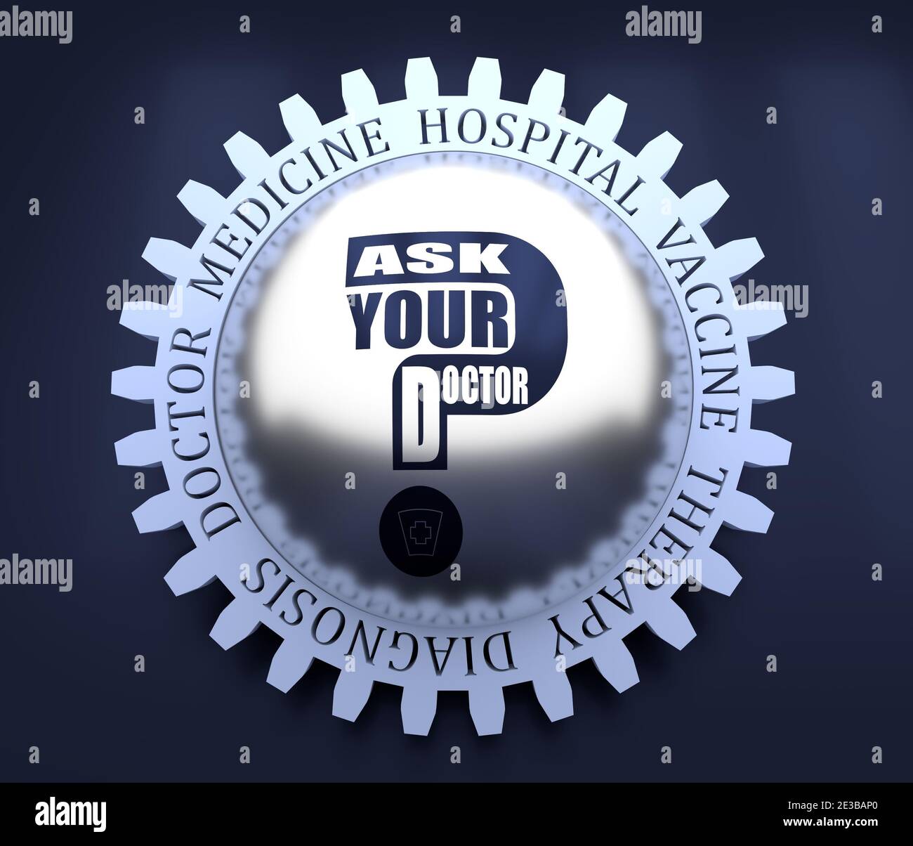 Ask your doctor text with question mark. Medical education relative ...