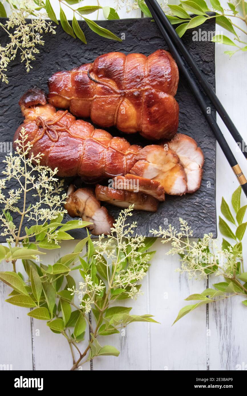 Japanese style Roast Pork Stock Photo - Alamy