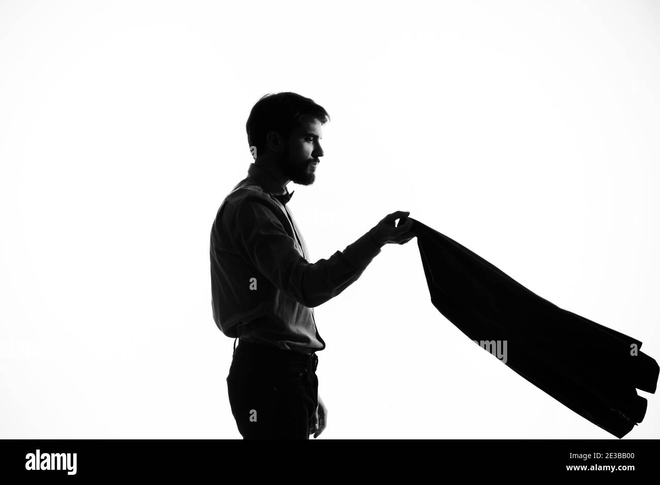 man in a suit detective crime light background shadow incognito Stock ...