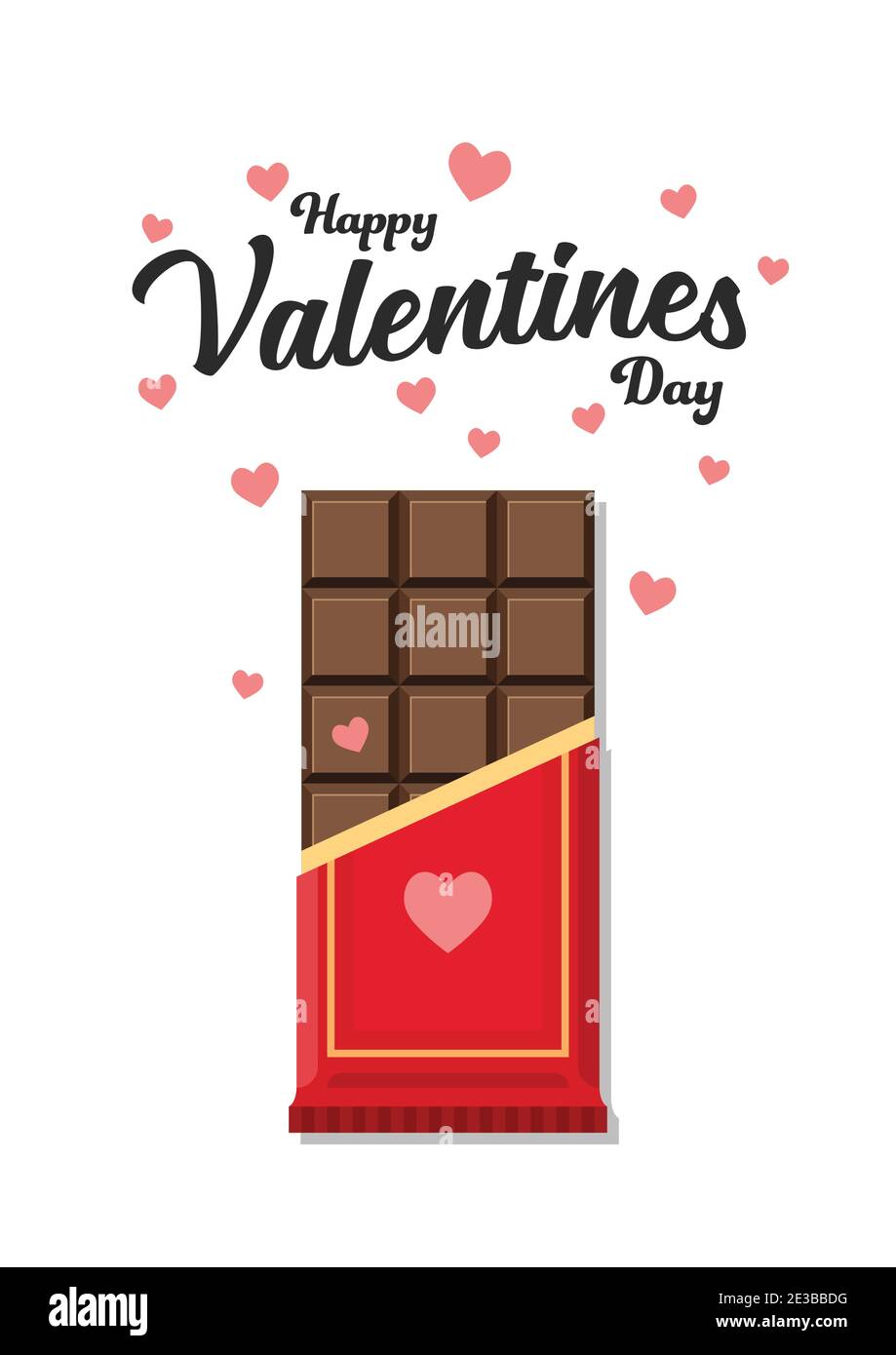 Valentine Chocolate Bar Clip Art Premium PSD | 3D Valentine Chocolate