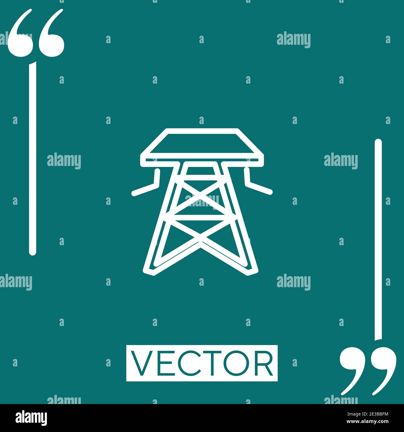 metallic tower of electric structure vector icon Linear icon. Editable ...