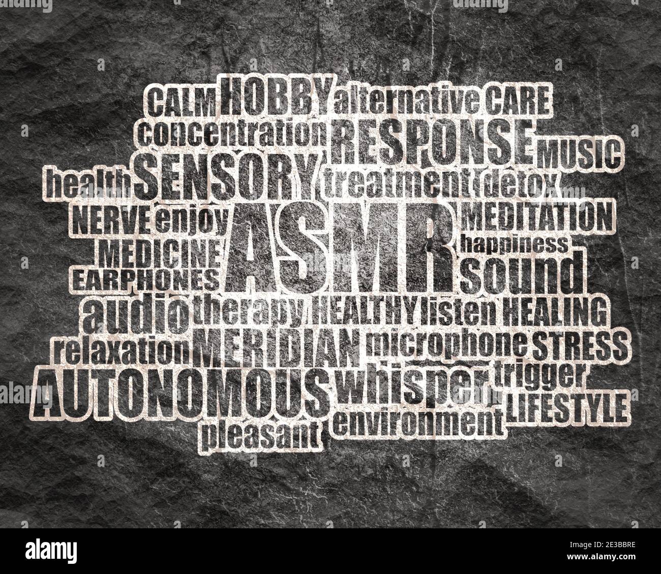 Acronym ASMR - Autonomous Sensory Meridian Response. Health care ...