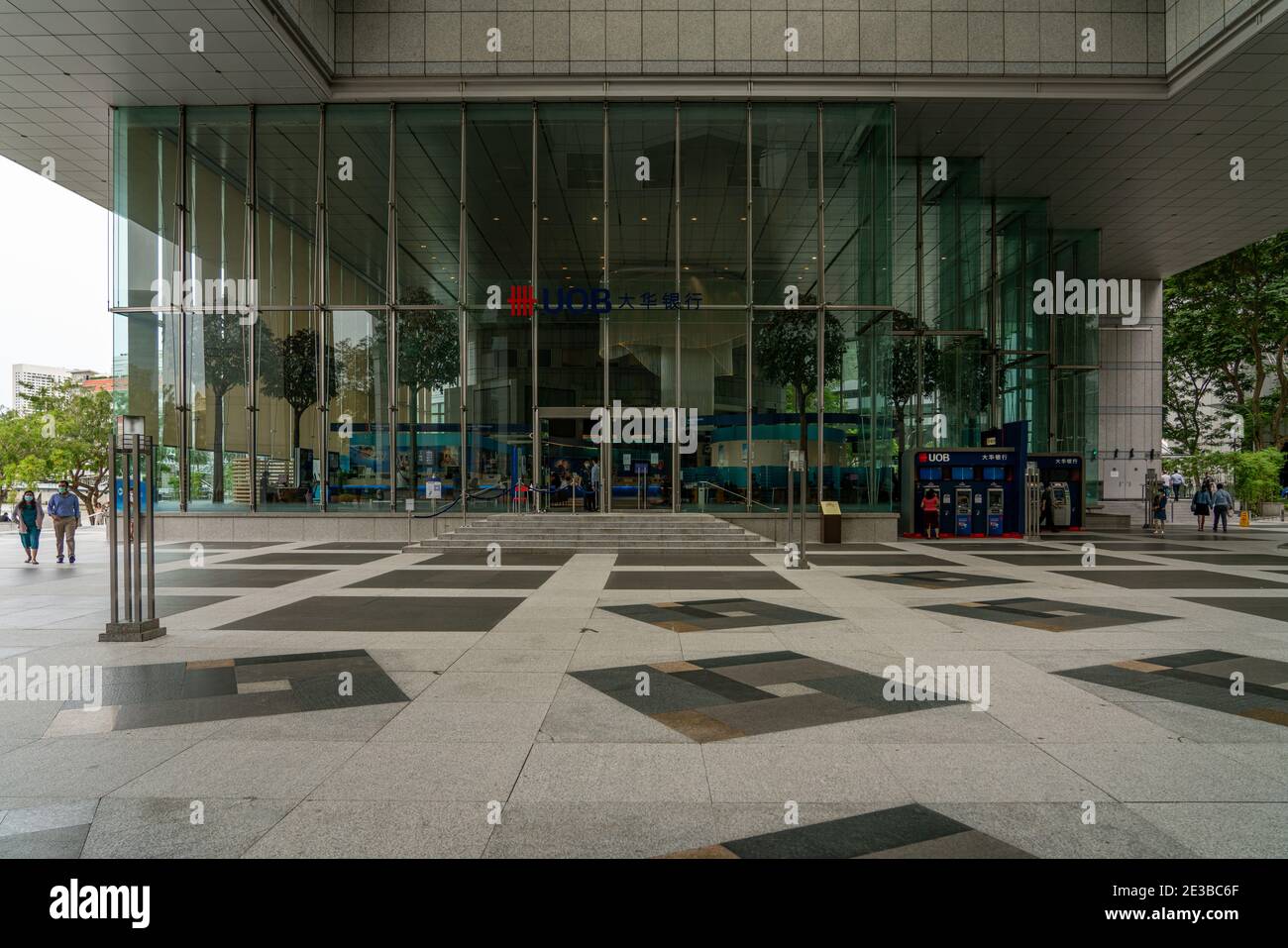 SINGAPORE, SINGAPORE - Jan 07, 2021: UOB bank headquarters, UOB Plaza ...