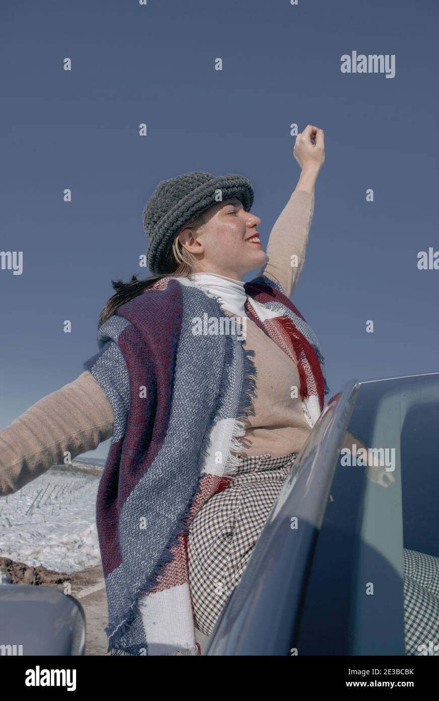 Lean out of window hi-res stock photography and images - Alamy