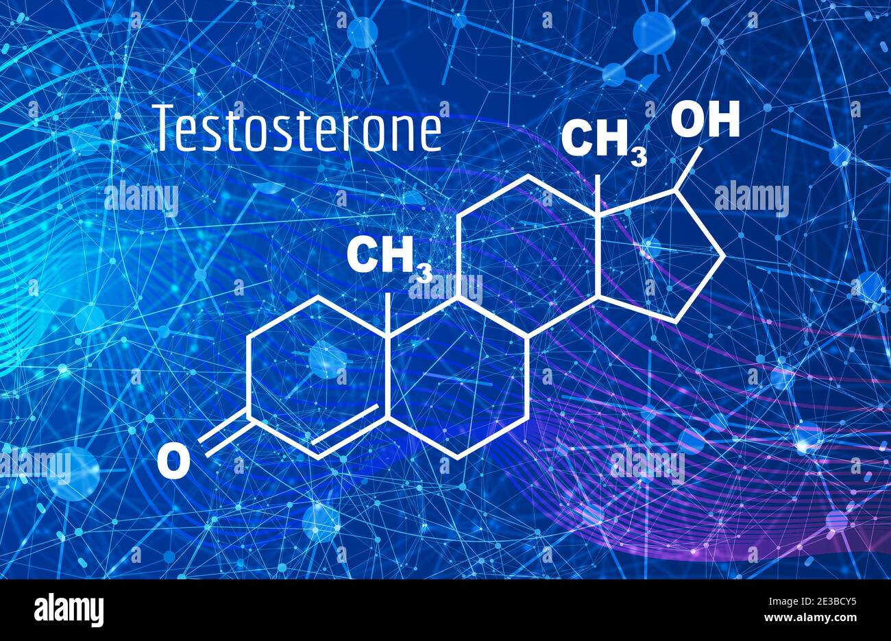 Chemical Molecular Formula Hormone Testosterone Infographics