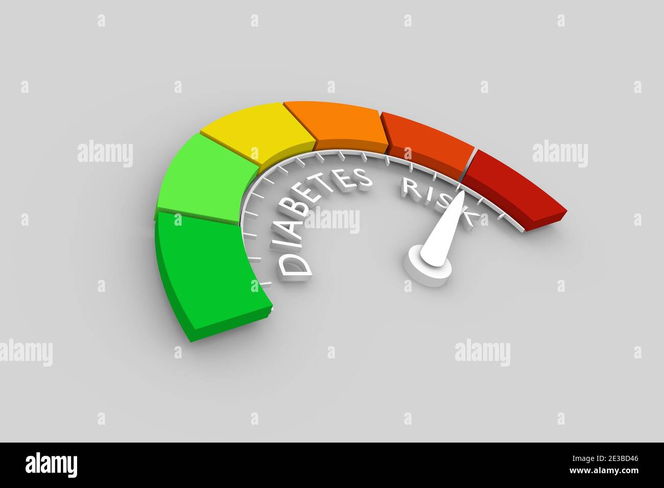 Medical background. Diabetes risk level. Abstract scale. 3D rendering ...