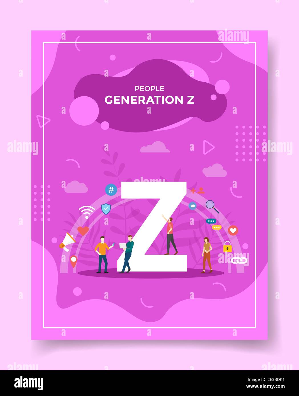 generation z for template of banners, flyer, books cover, magazine ...