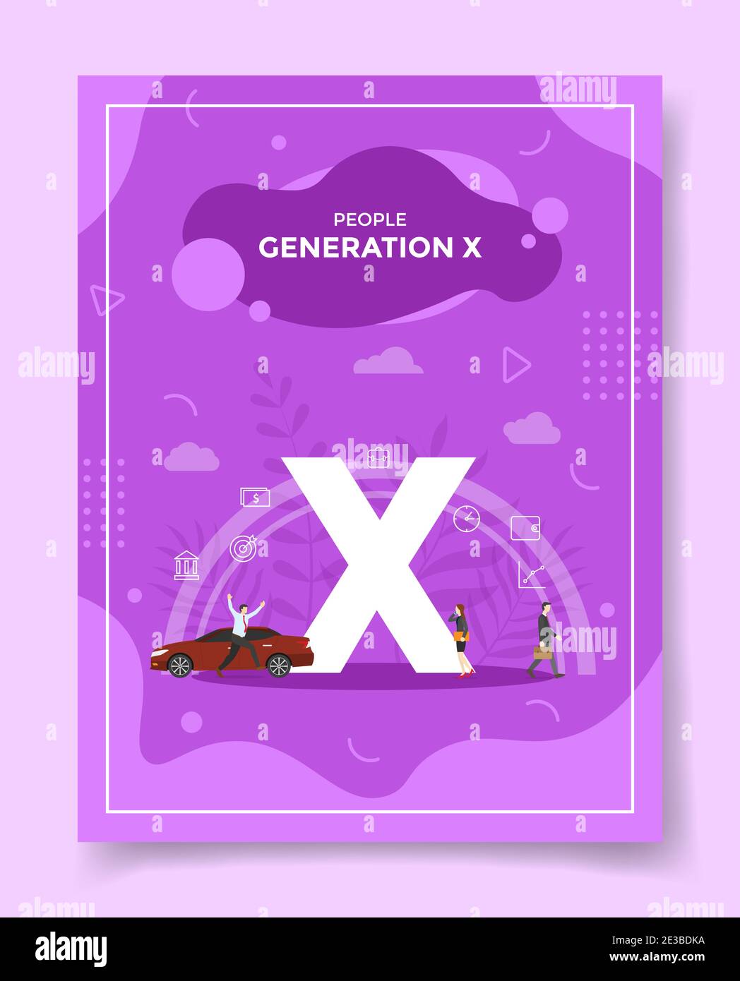 generation x for template of banners, flyer, books cover, magazine ...