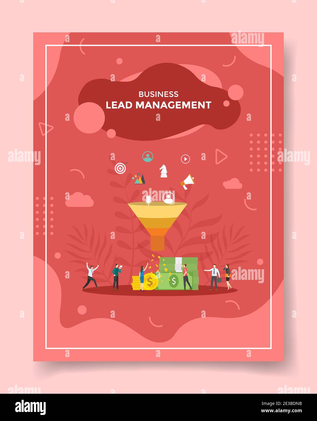 lead management concept for template of banners, flyer, books cover ...