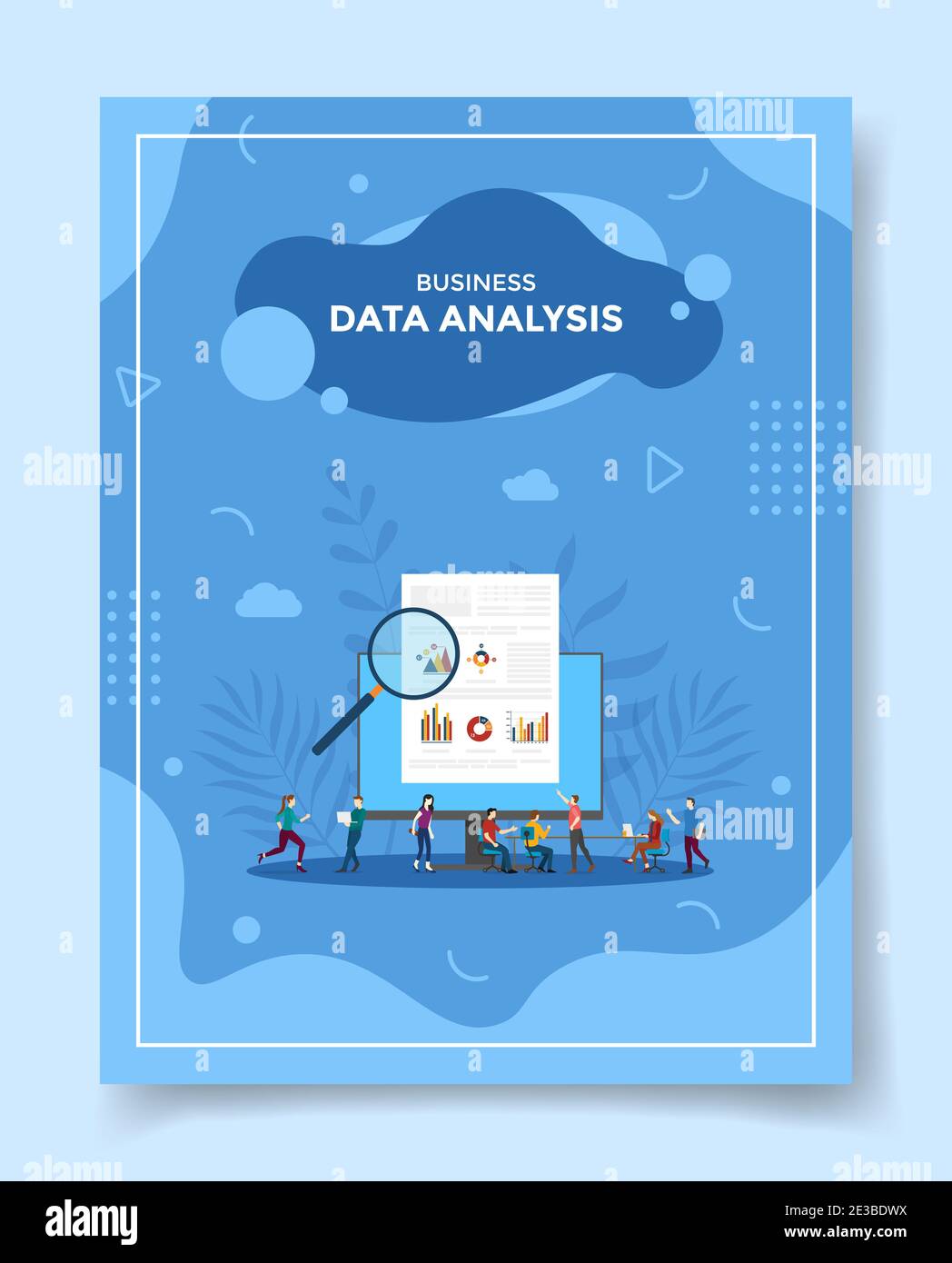 data analysis research concept for template of banners, flyer, books ...