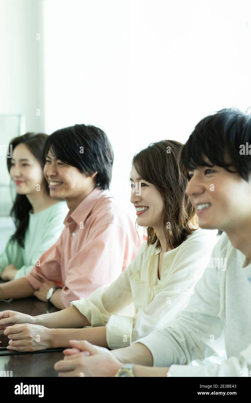 Japanese university students in the classroom Stock Photo - Alamy