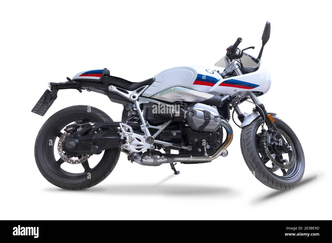 German motorcycle side view isolated on white background Stock Photo ...