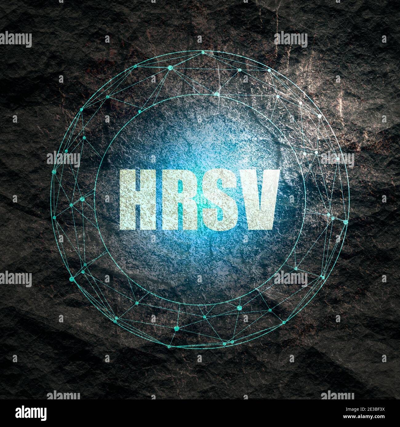 Human respiratory syncytial virus illustration. HRSV text. Medical ...