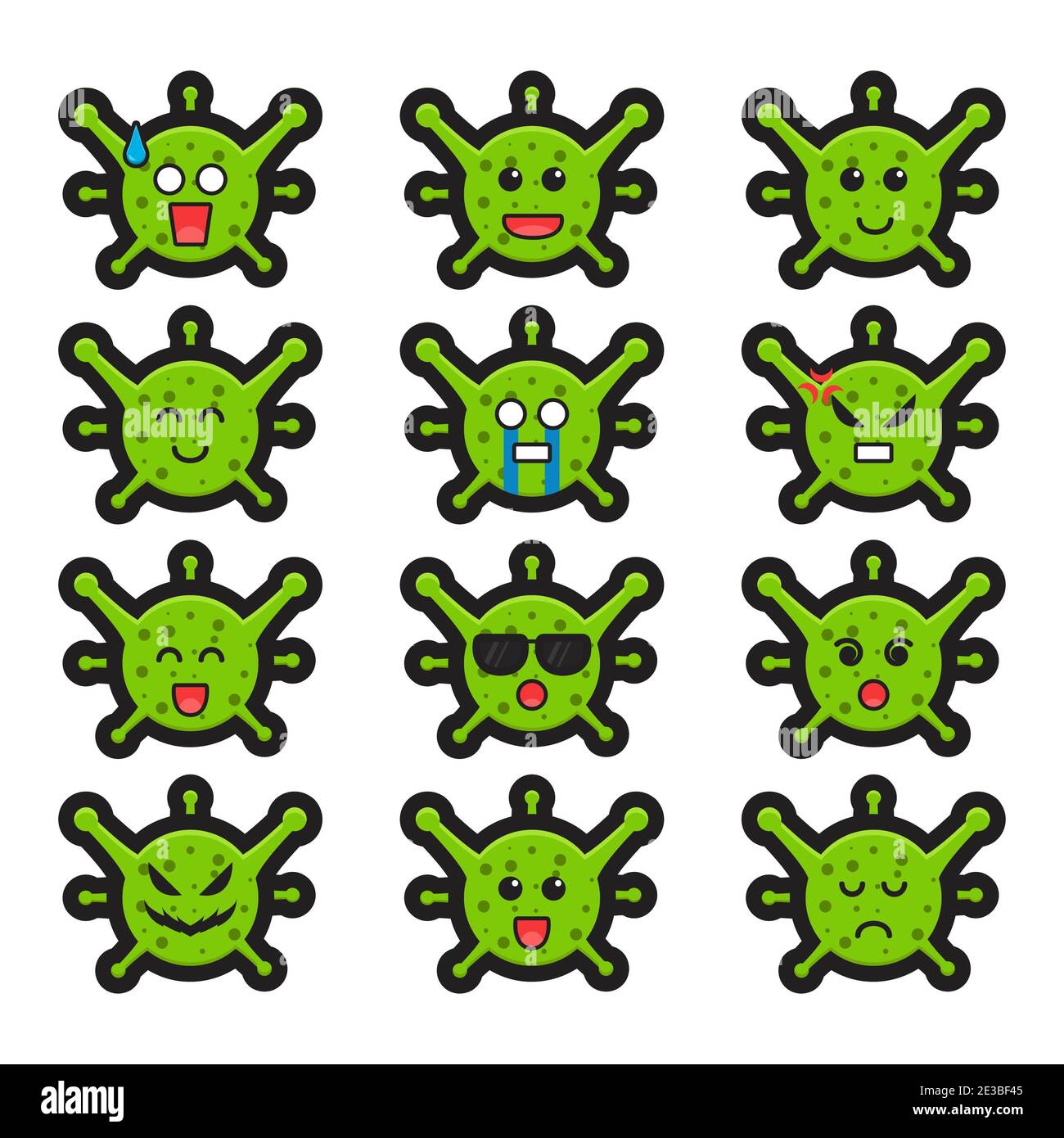 Cute witch character fight against virus cartoon vector icon ...