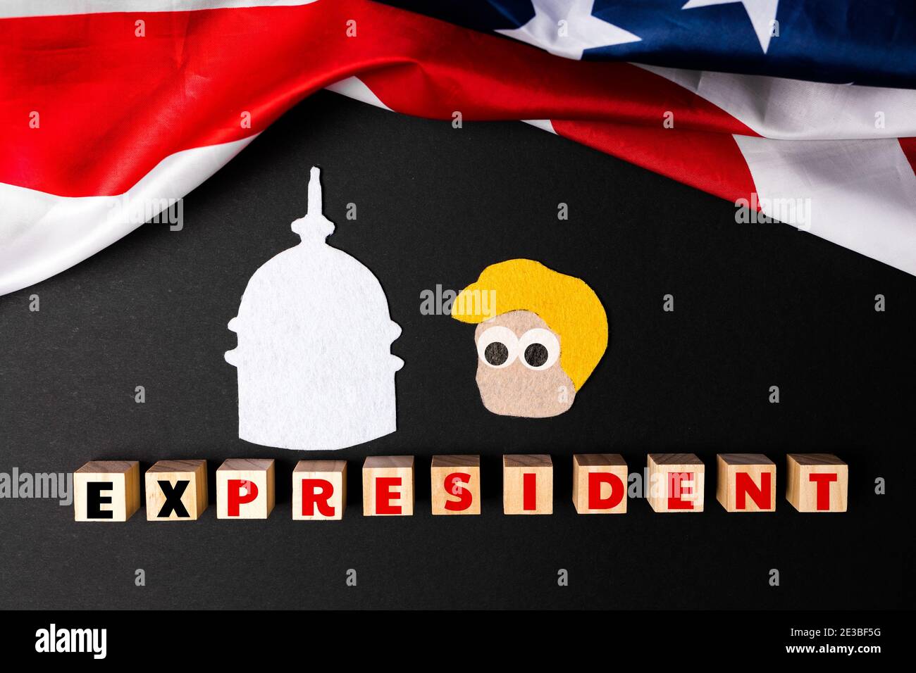 Black silhouette of president donald trump hi-res stock photography and ...