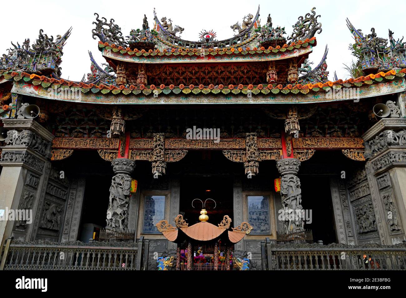 Sanxia Qingshui Zushi Temple with elaborate carvings and sculptures in ...