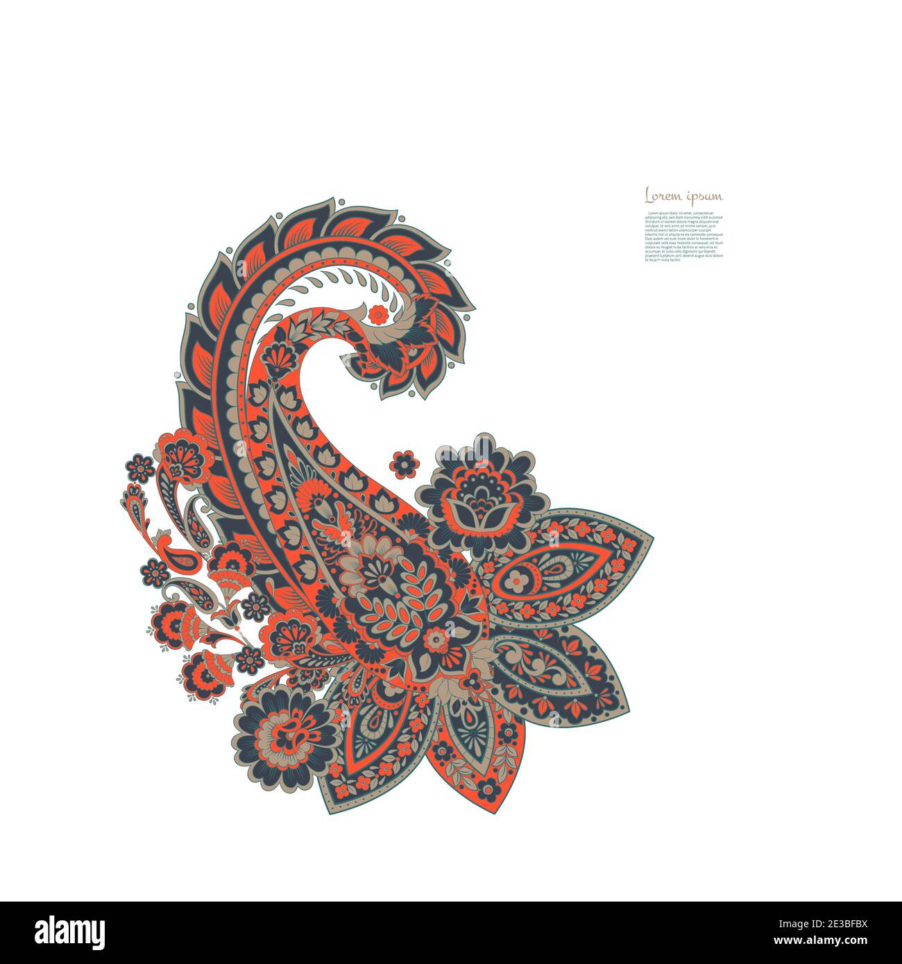 Paisley vector isolated pattern hi-res stock photography and images - Alamy