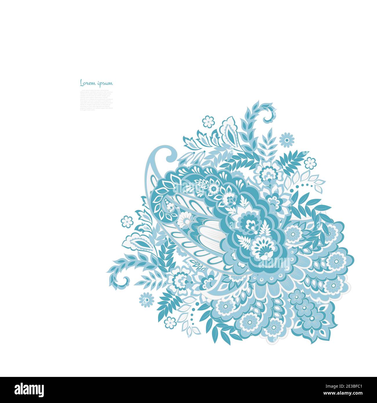 Paisley vector isolated pattern. Damask style Vintage illustration ...