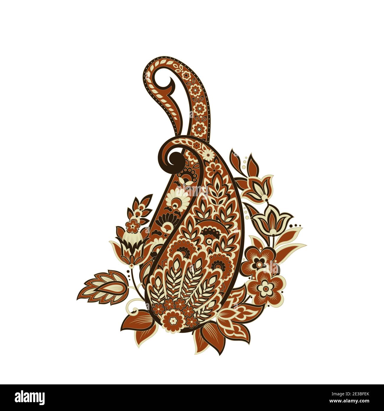 Vector Isolated indian pattern with paisley Stock Vector Image & Art ...