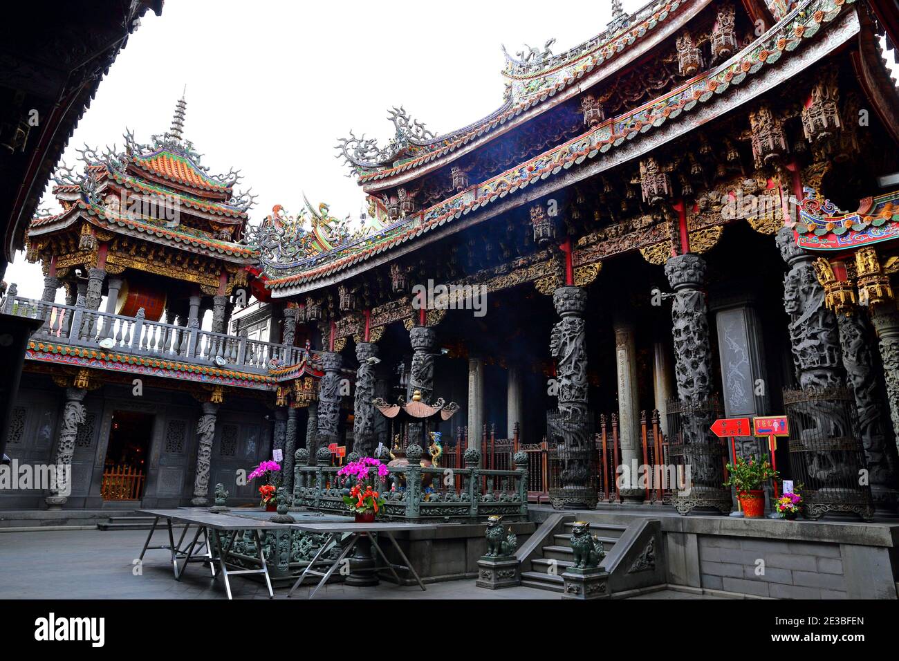 Sanxia Qingshui Zushi Temple with elaborate carvings and sculptures in ...