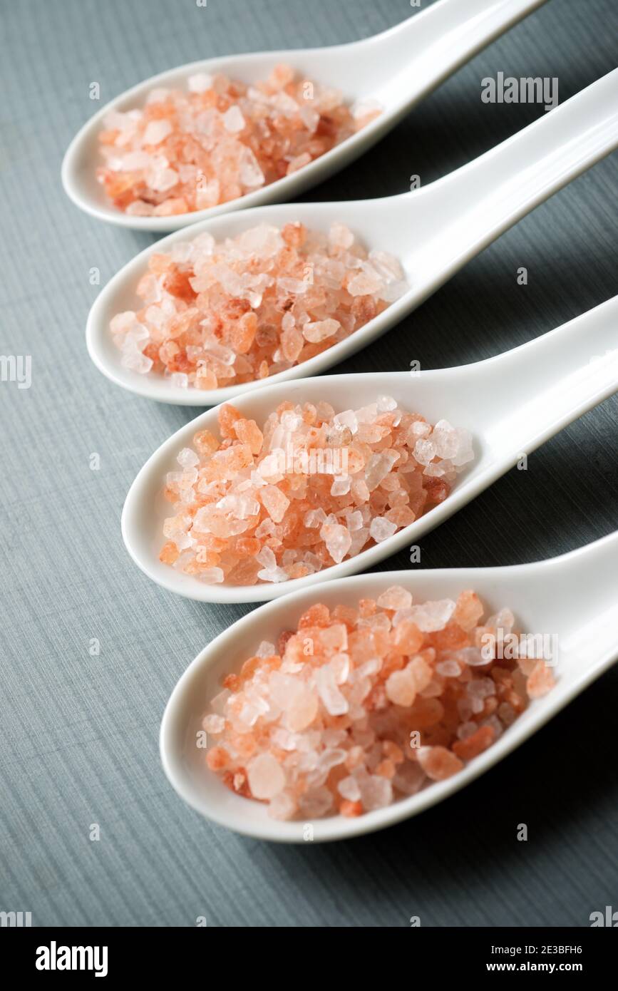 Four salt spoons hi-res stock photography and images - Alamy