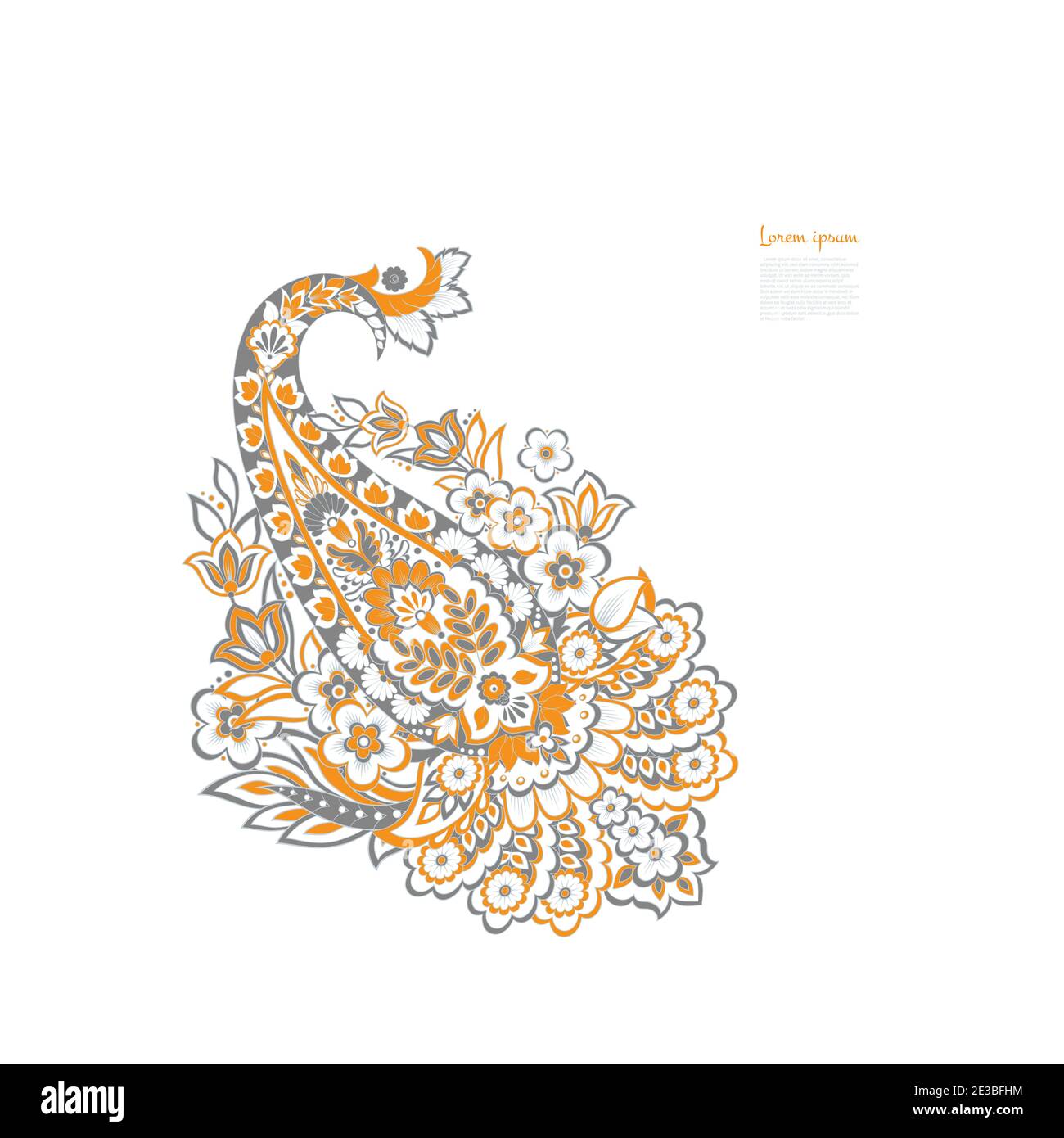 Vector Paisley pattern in floral indian style Stock Vector Image & Art ...