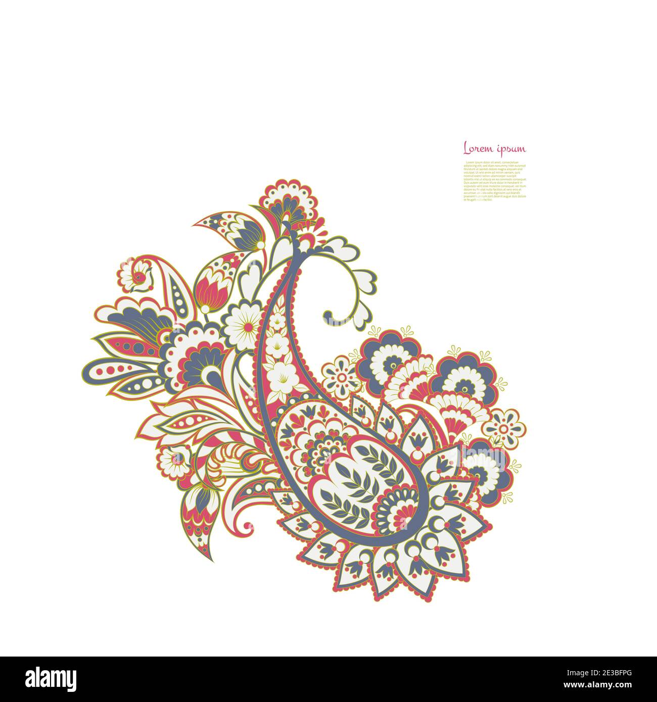 Boho floral paisley pattern hi-res stock photography and images - Alamy