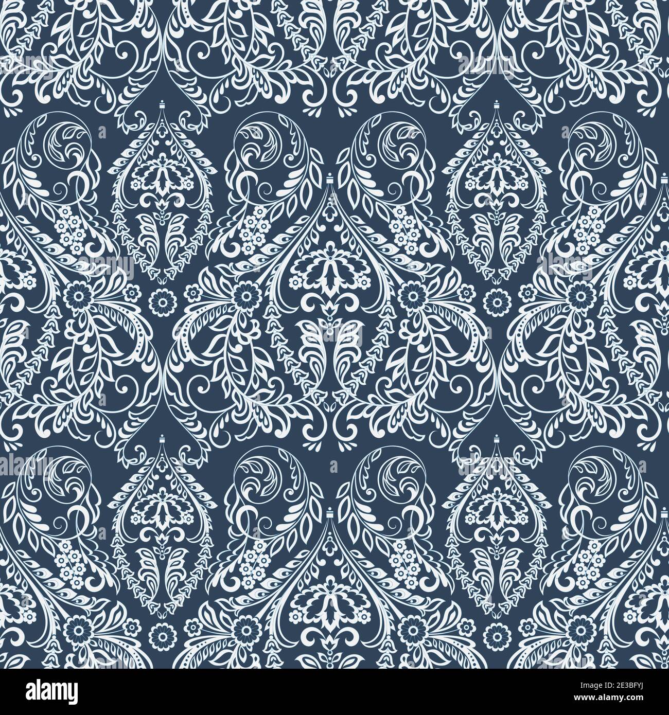 Baroque seamless floral pattern. Vector classic floral ornament Stock ...