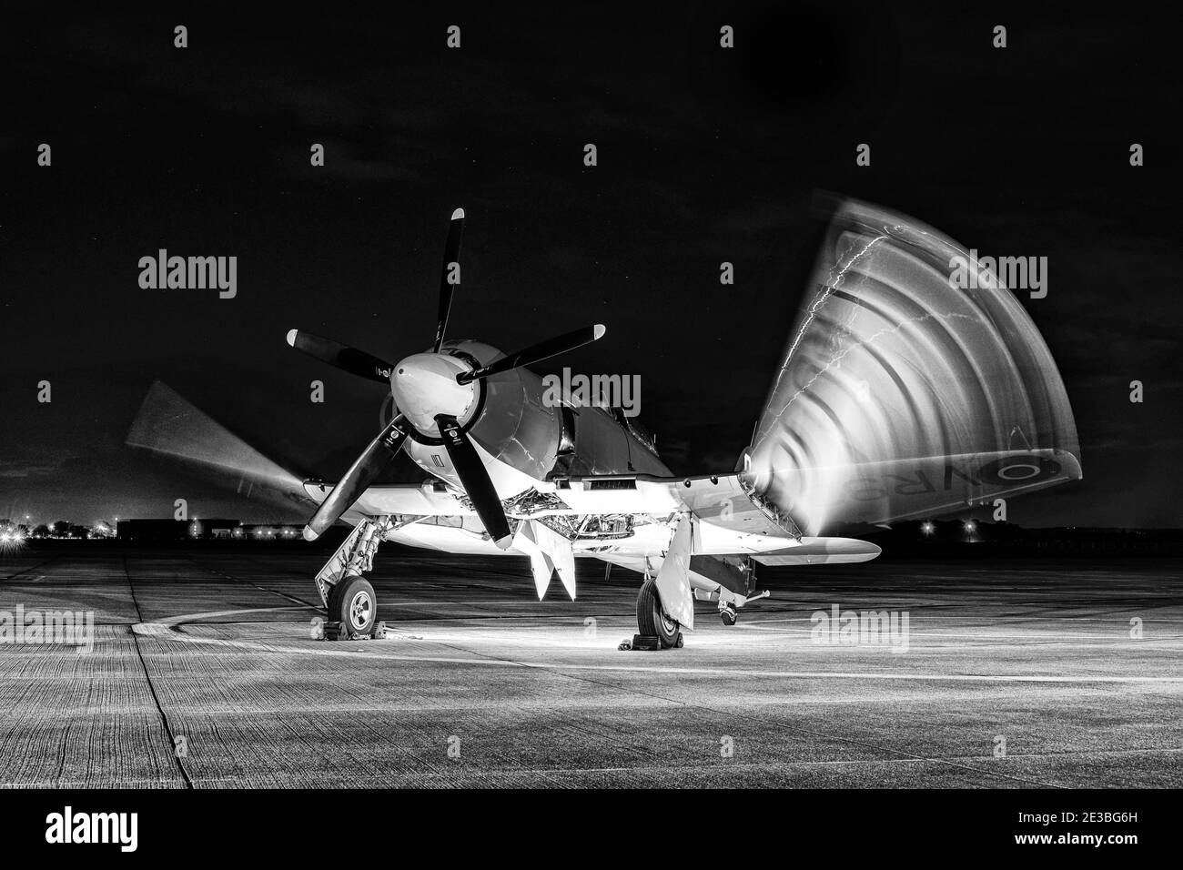 Hawker Sea Fury wing folding Stock Photo - Alamy