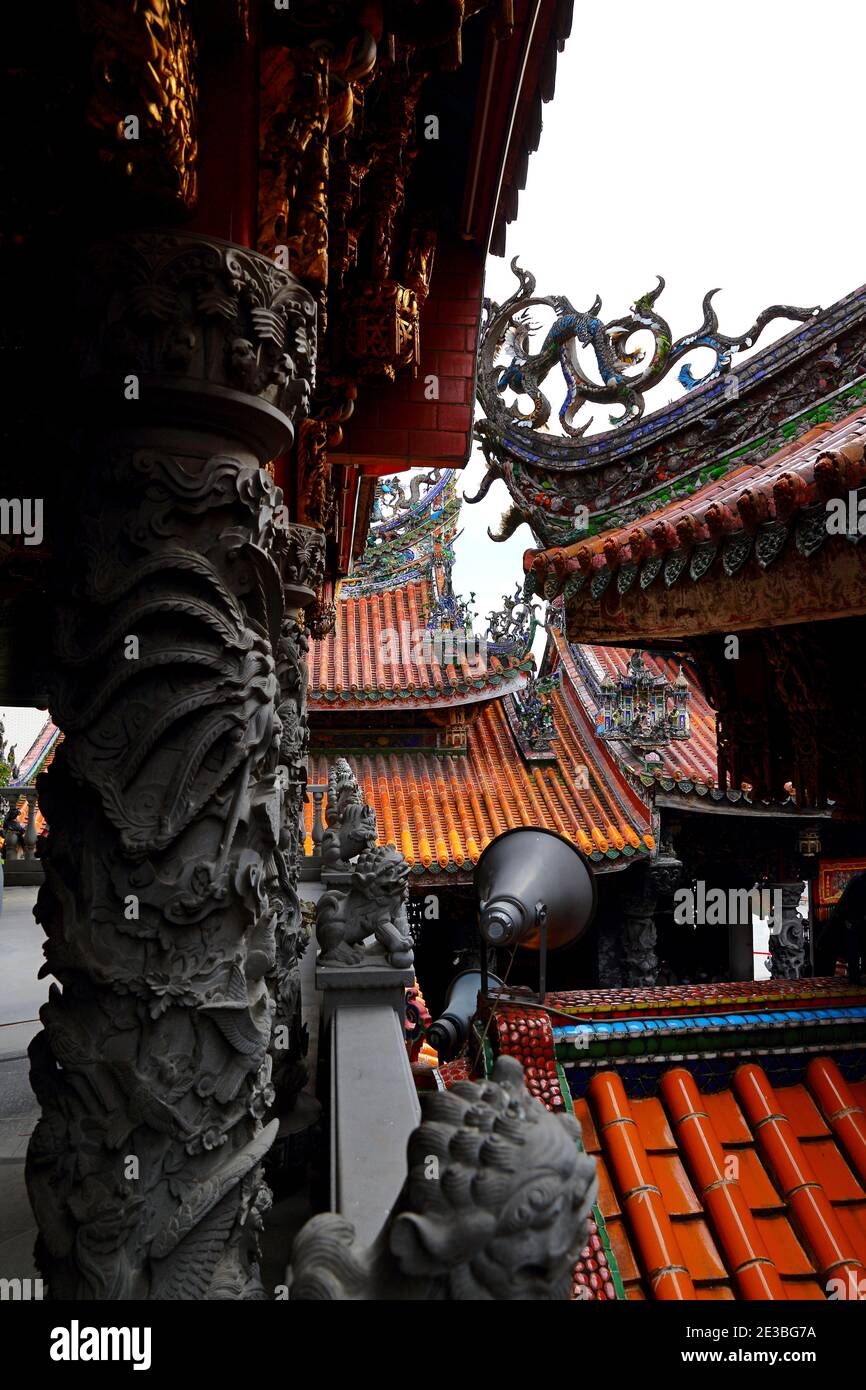 Sanxia Qingshui Zushi Temple with elaborate carvings and sculptures in ...