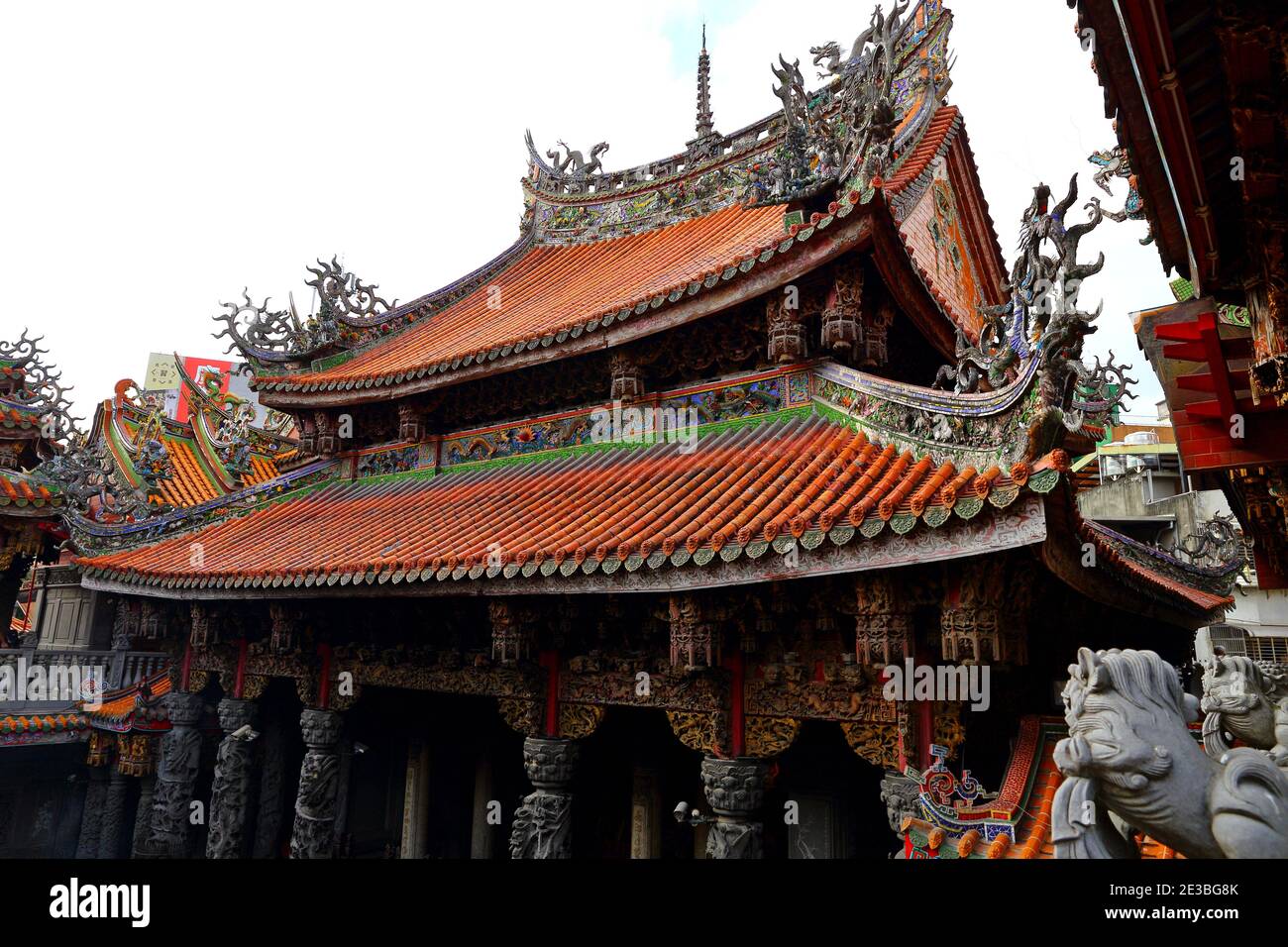 Sanxia Qingshui Zushi Temple with elaborate carvings and sculptures in ...