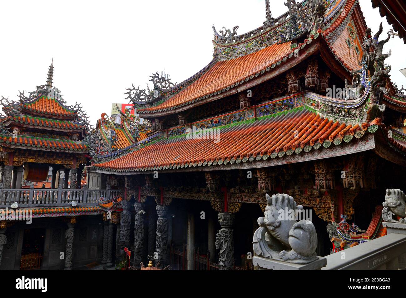 Sanxia Qingshui Zushi Temple with elaborate carvings and sculptures in ...