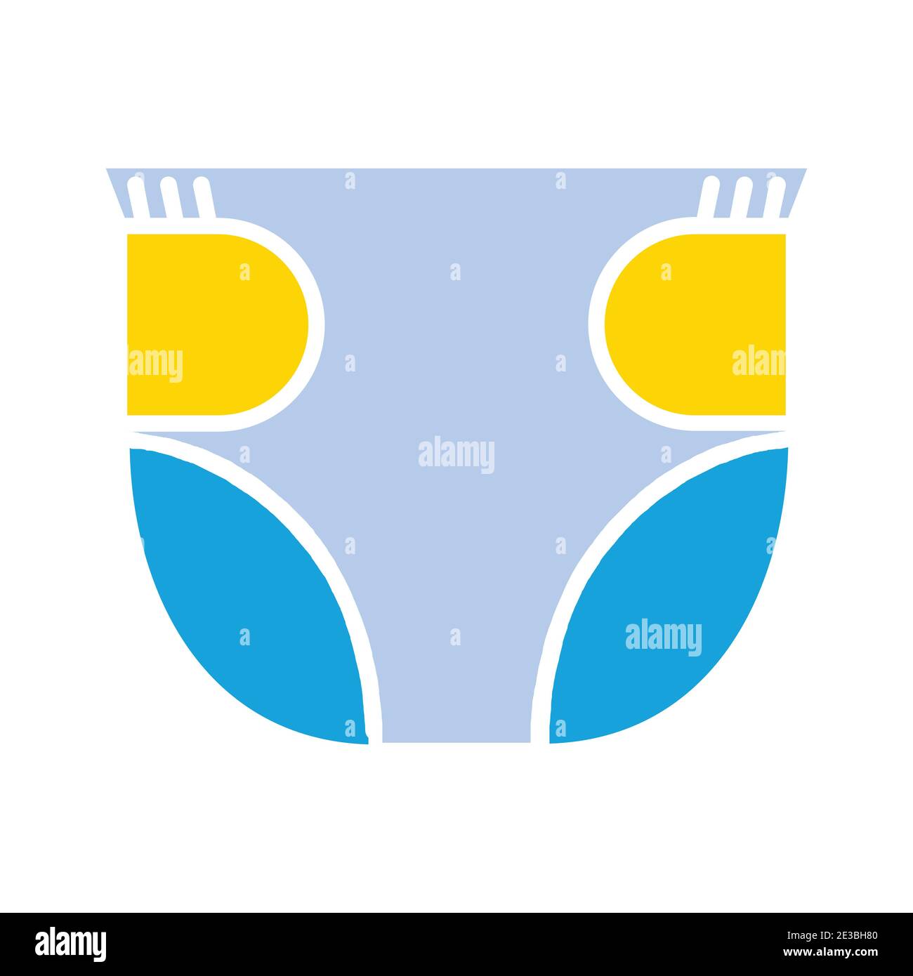 Baby Diapers Color Icon. Vector Design Illustration Sign Logo Stock ...