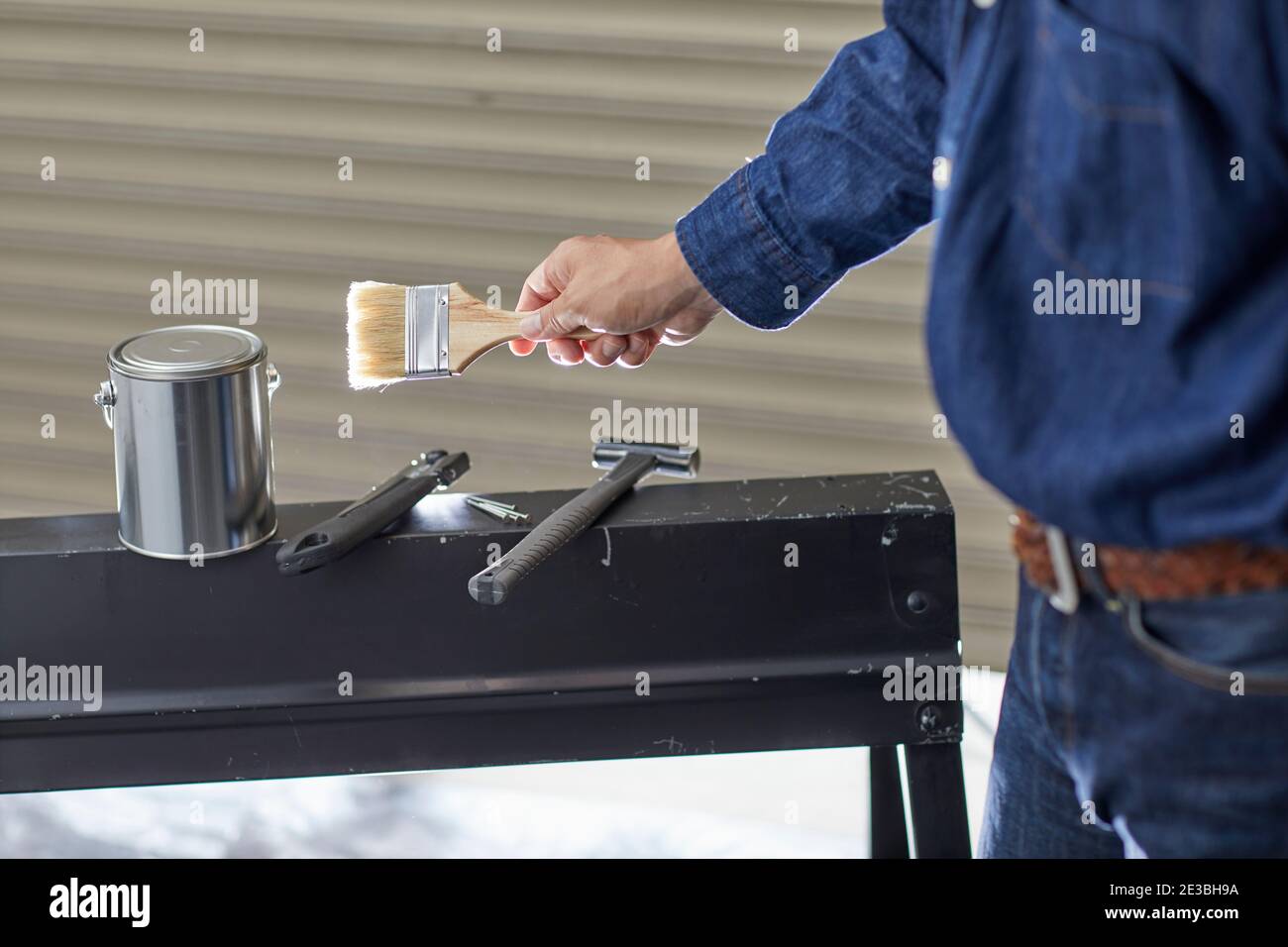 Japanese man doing DIY Stock Photo - Alamy
