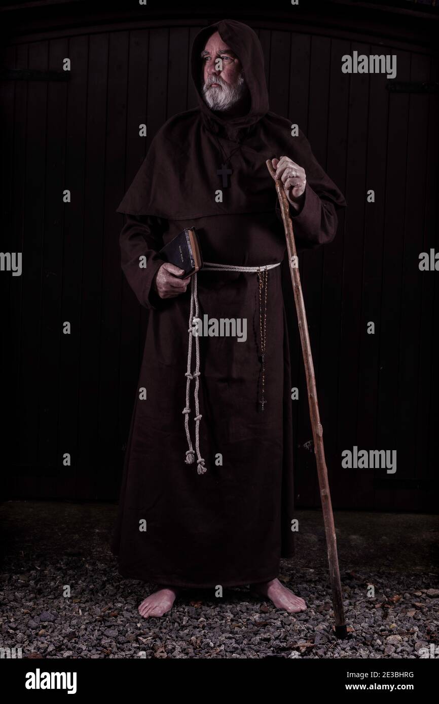 Hooded Franciscan Monk
